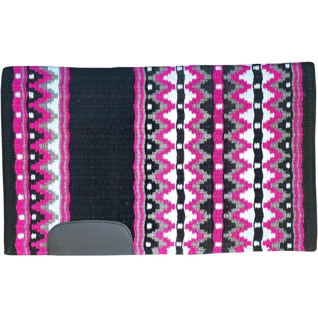 Pink and Black Western Saddle Pad/blanket ,woolen Show Pad - Etsy