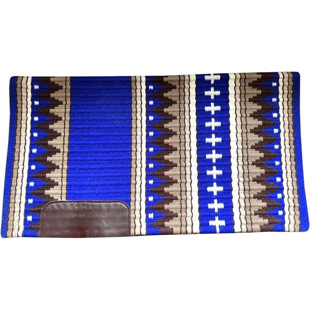 Hard Blue and Grey Western Saddle Pad/blanket ,woolen Show Pad for ...