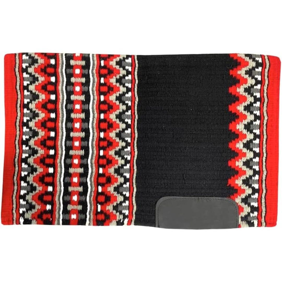Light Red and Black Western Saddle Pad/blanket ,woolen Show Pad - Etsy