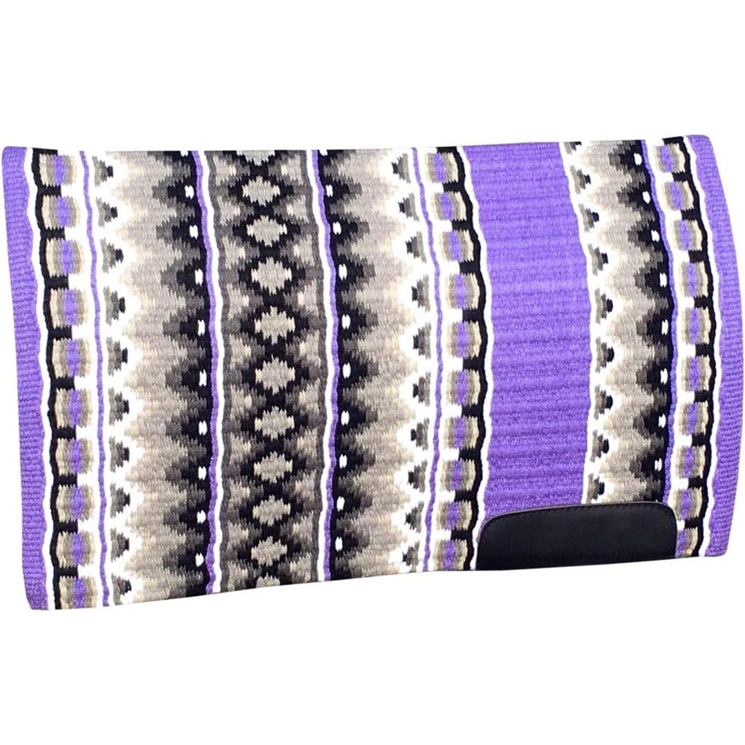 Purple and Grey Handmade Western Horse Saddle Blanket Woolen Custom ...