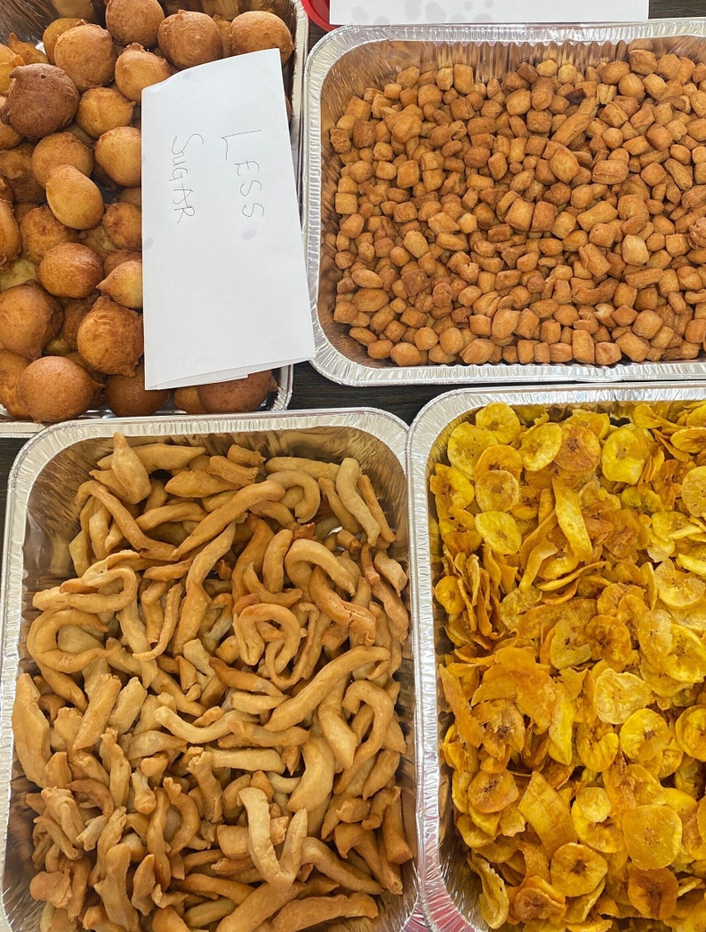 Party Pastries: Buns, Plantain Chips, Meatpie & Chinchin - Etsy