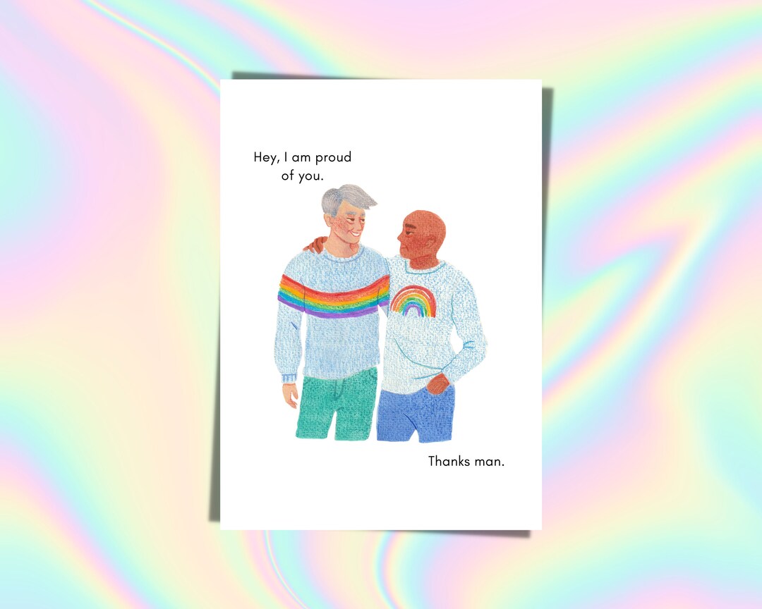 Proud of You Pride Printable Digital Greeting Card, Standard Size 5x7 ...