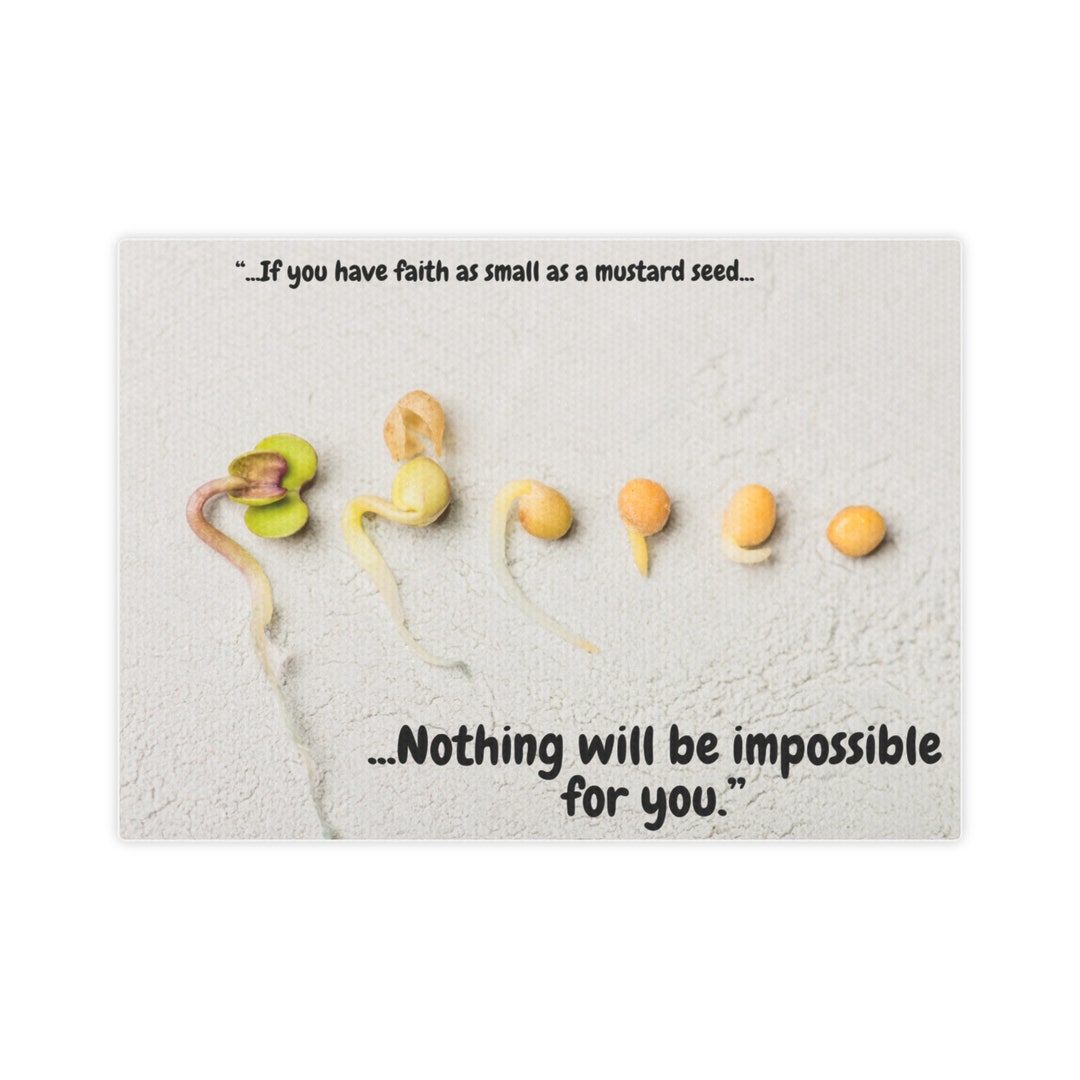 Faith Like a Mustard Seed Canvas Print With New Testament Quote - Etsy