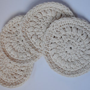 Cotton Boho Coasters // Set of 4 // Ready to Ship // Handmade Crochet ...