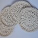 Cotton Boho Coasters // Set of 4 // Ready to Ship // Handmade Crochet ...