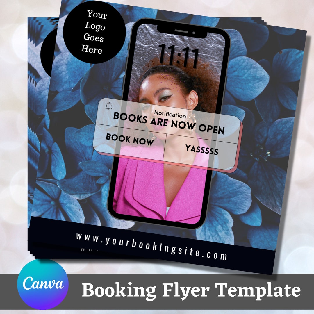 Spring Book Now Flyer Canva Template, DIY Spring Social Media Flyer ...