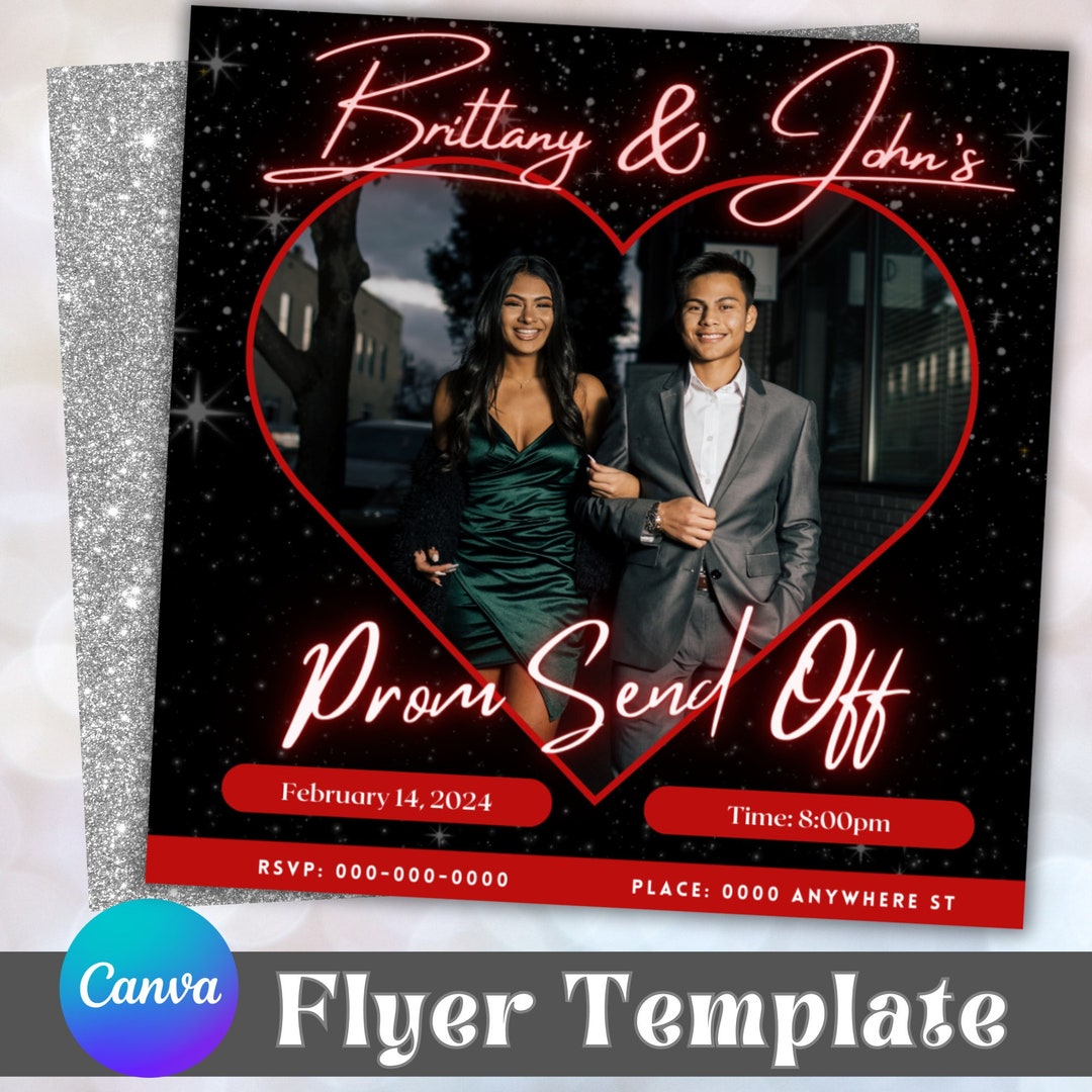 Prom Send off Invitation, Prom Invitation Template, Prom Party Invite ...