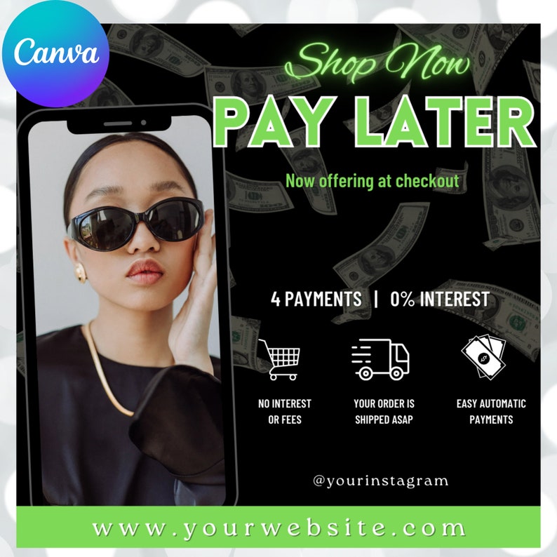 Shop Now Pay Later Flyer Template, Afterpay Flyer, Buy Today Pay Later ...