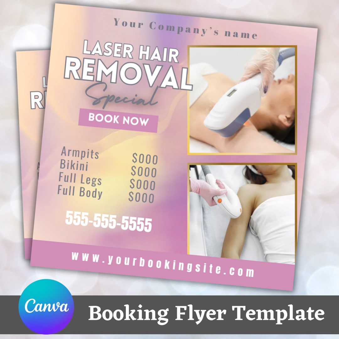 Laser Hair Removal Flyer Templates, Hair Removal Flyer, Special Deal ...