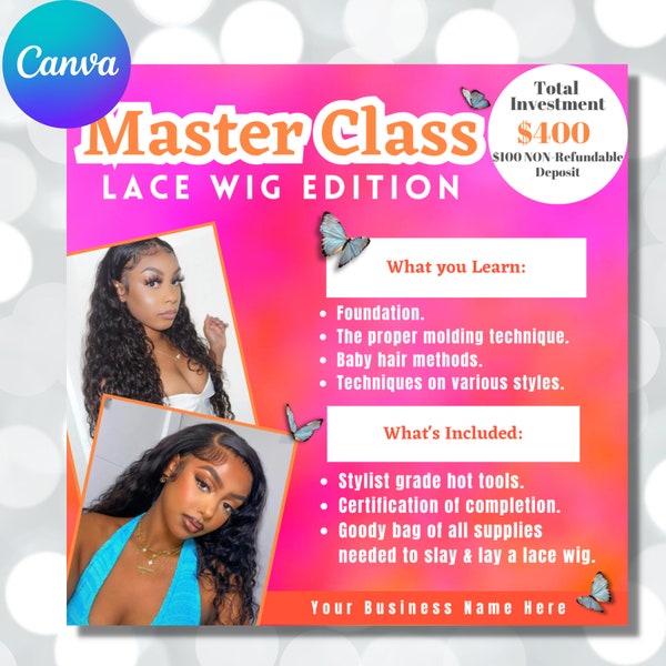 Wig Master Class Template - Etsy