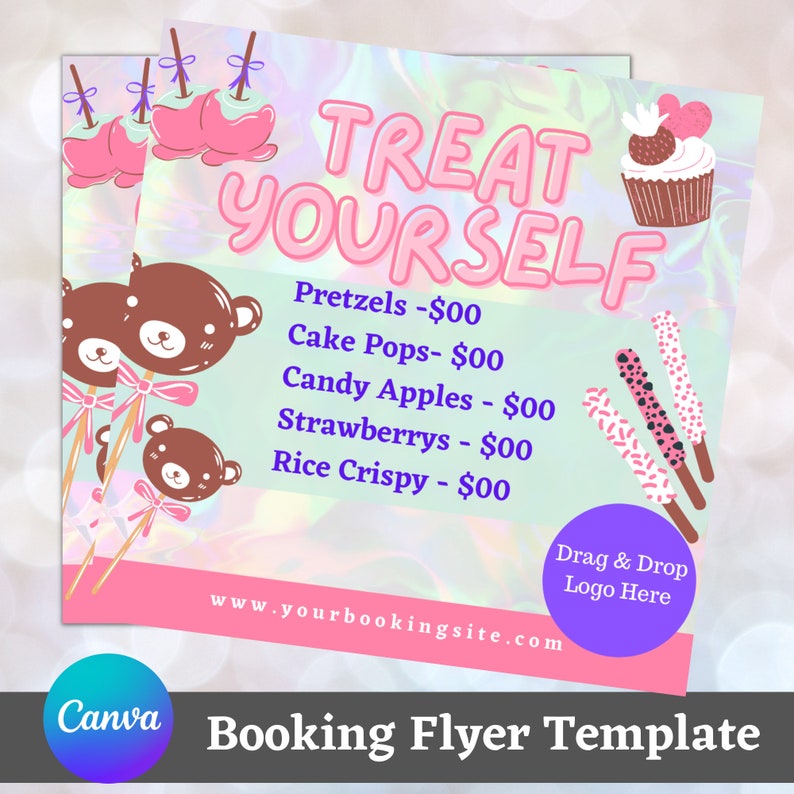 Sweets and Treats Canva Flyer Template, DIY Baking Dessert Flyer, Party ...