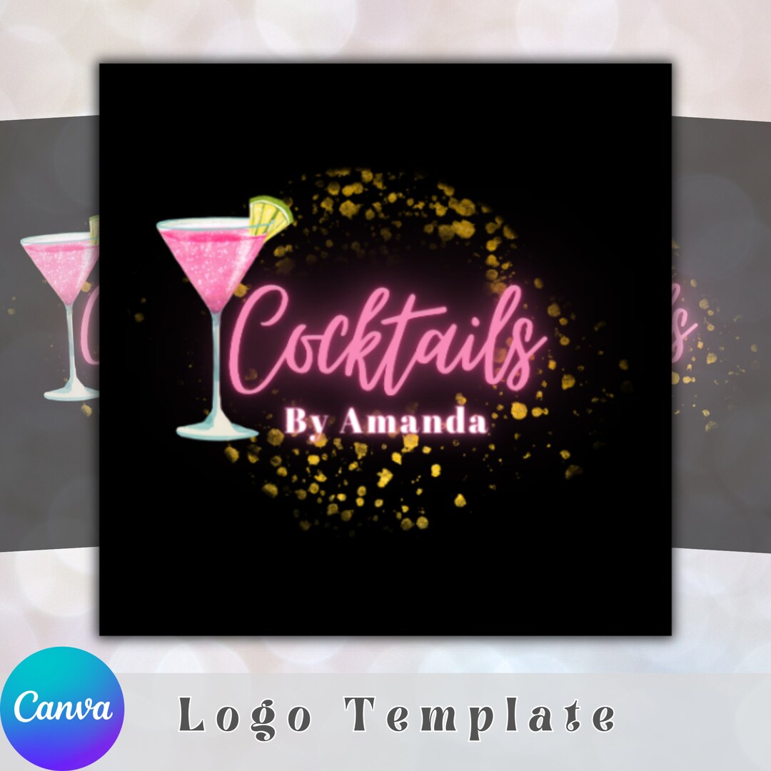DIY Cocktail Logo Design, Bartender Logo, Mobile Bartending Logo ...