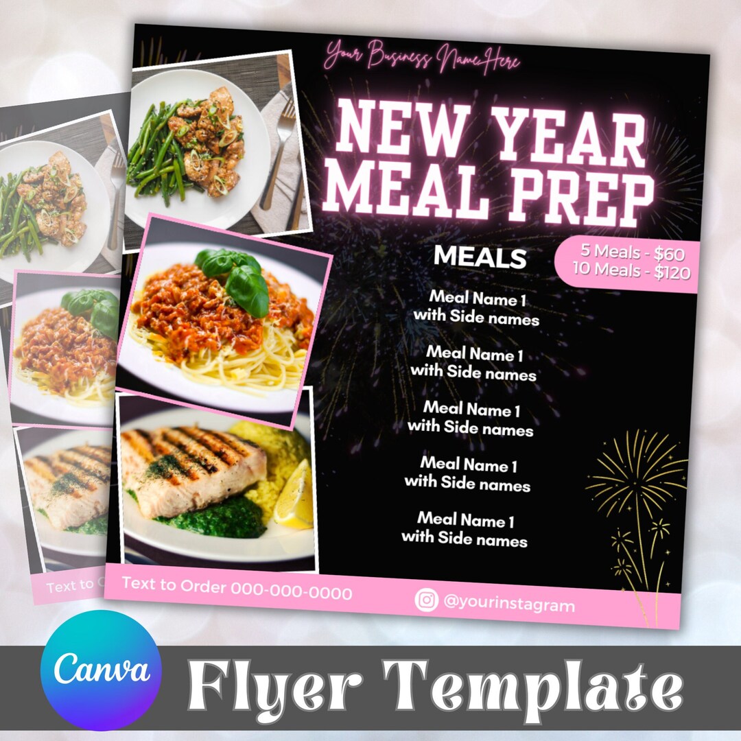 New Year Meal Prep Flyer, Instagram Flyer, Chef Instagram Flyer, 2026 ...