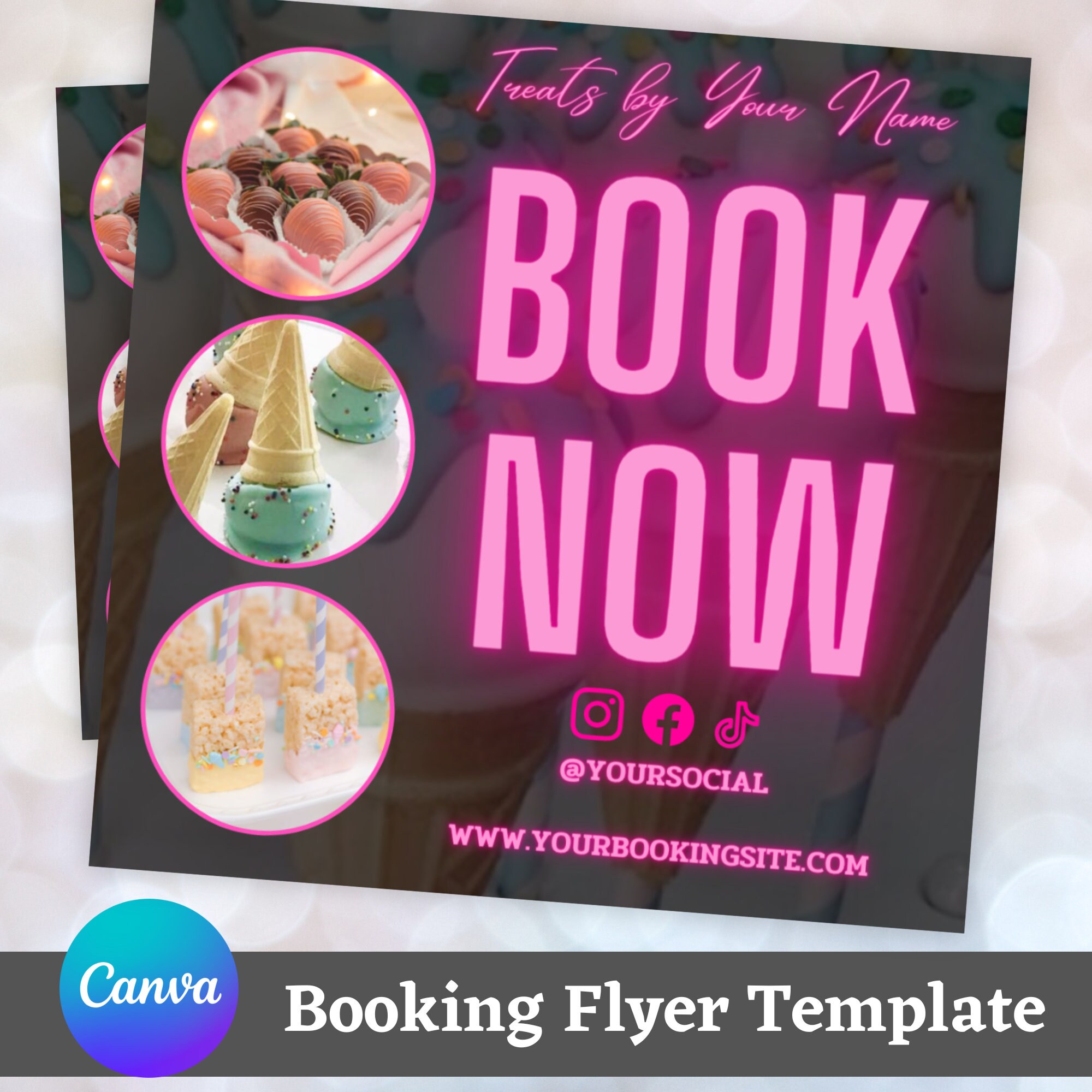 Baking Dessert Treats Flyer Template Bakery E-flyer Treat - Etsy
