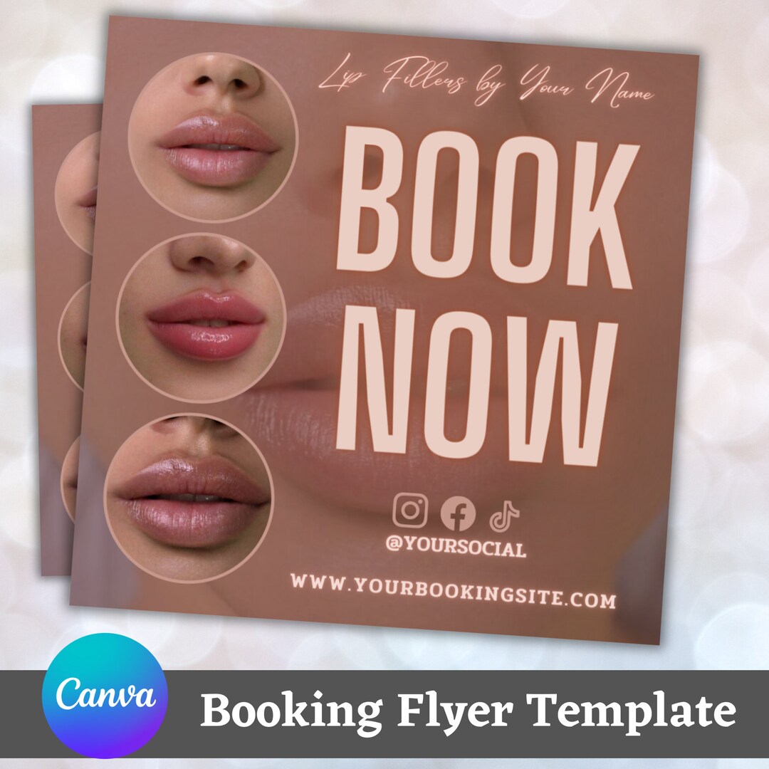 Lip Fillers Flyer Template, Lip Injections Business Flyer, Russian Lips ...