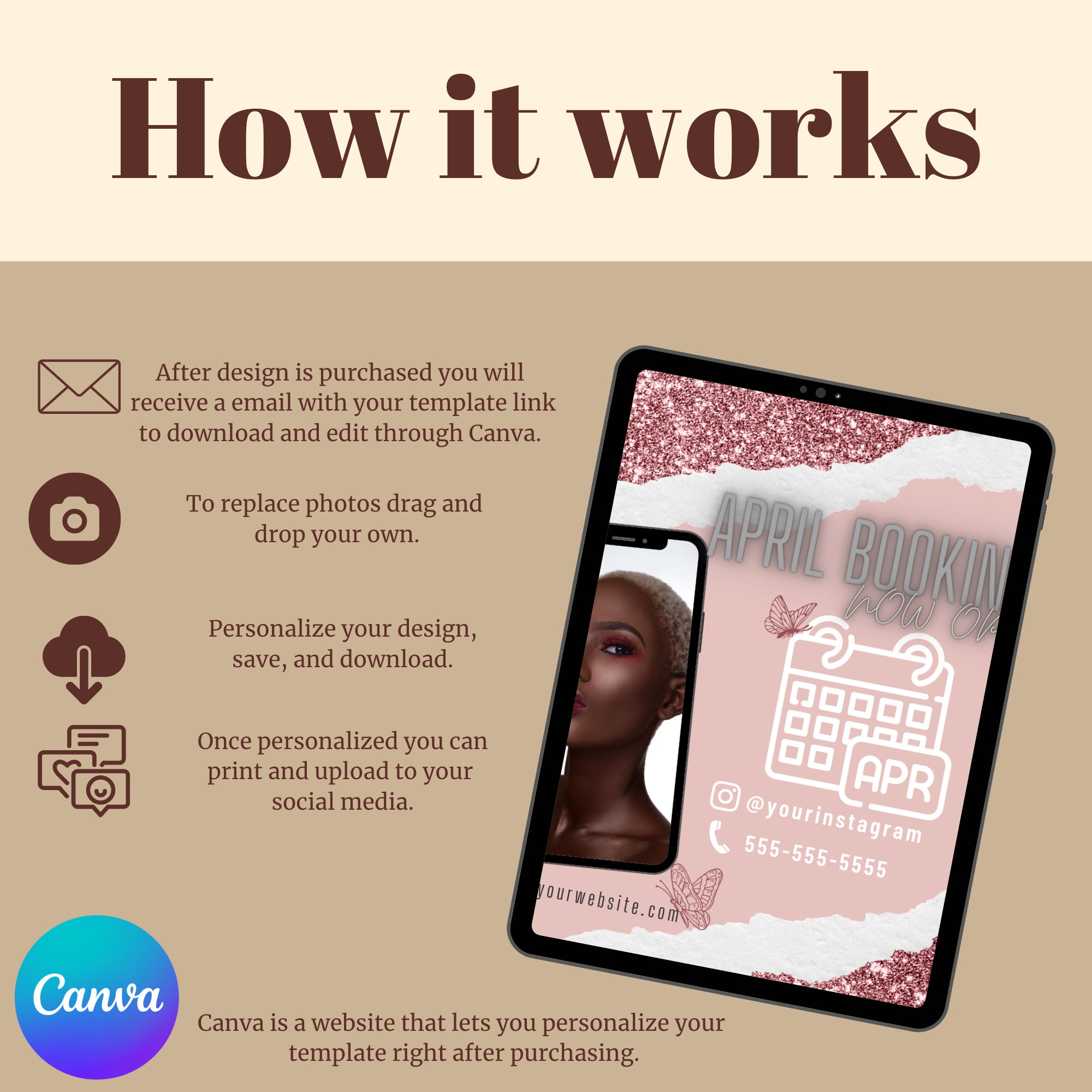 Editable April Book Now Flyer, DIY Appointments Available Booking ...