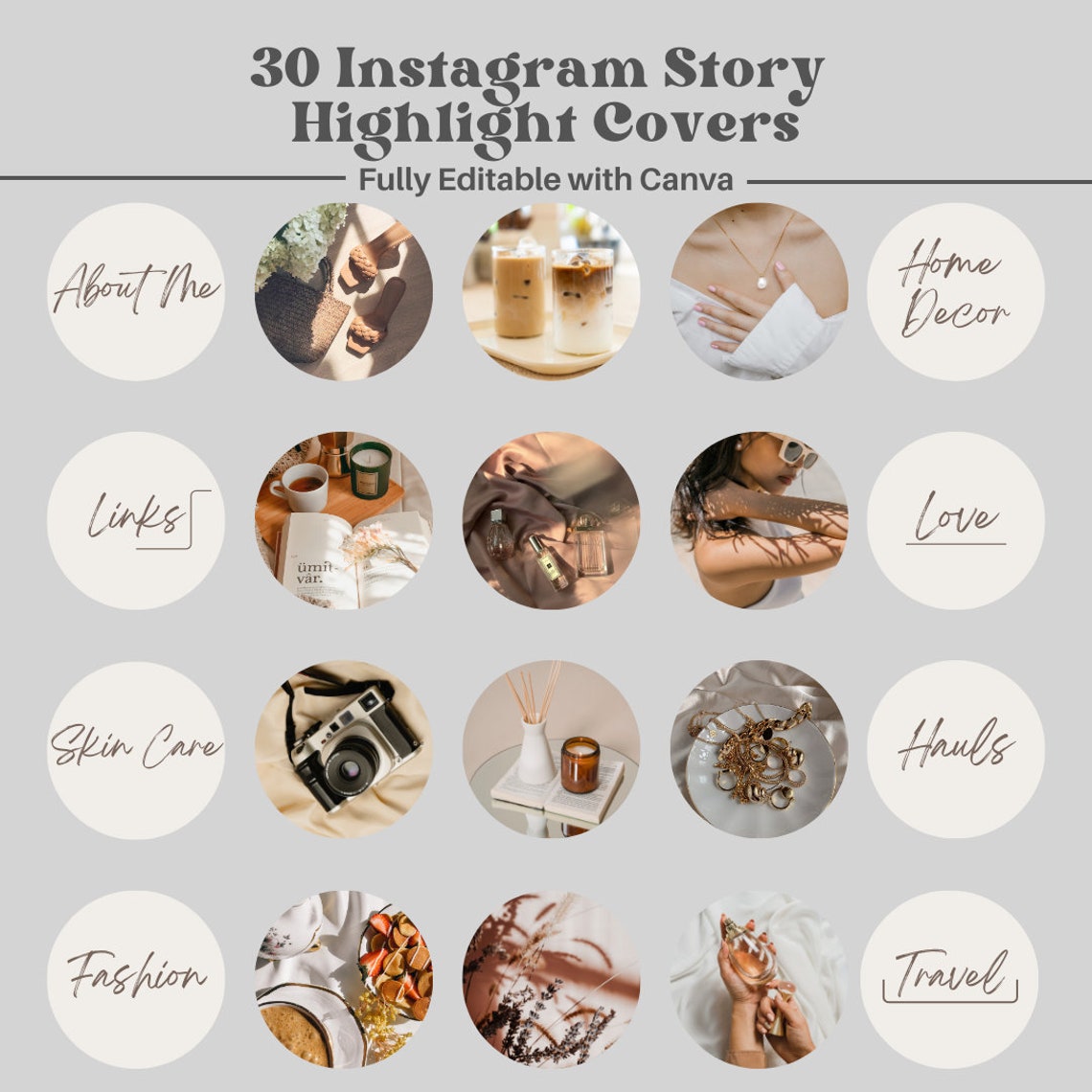 30 Brown Aesthetic Instagram Highlight Cover, Instagram Story Templates ...