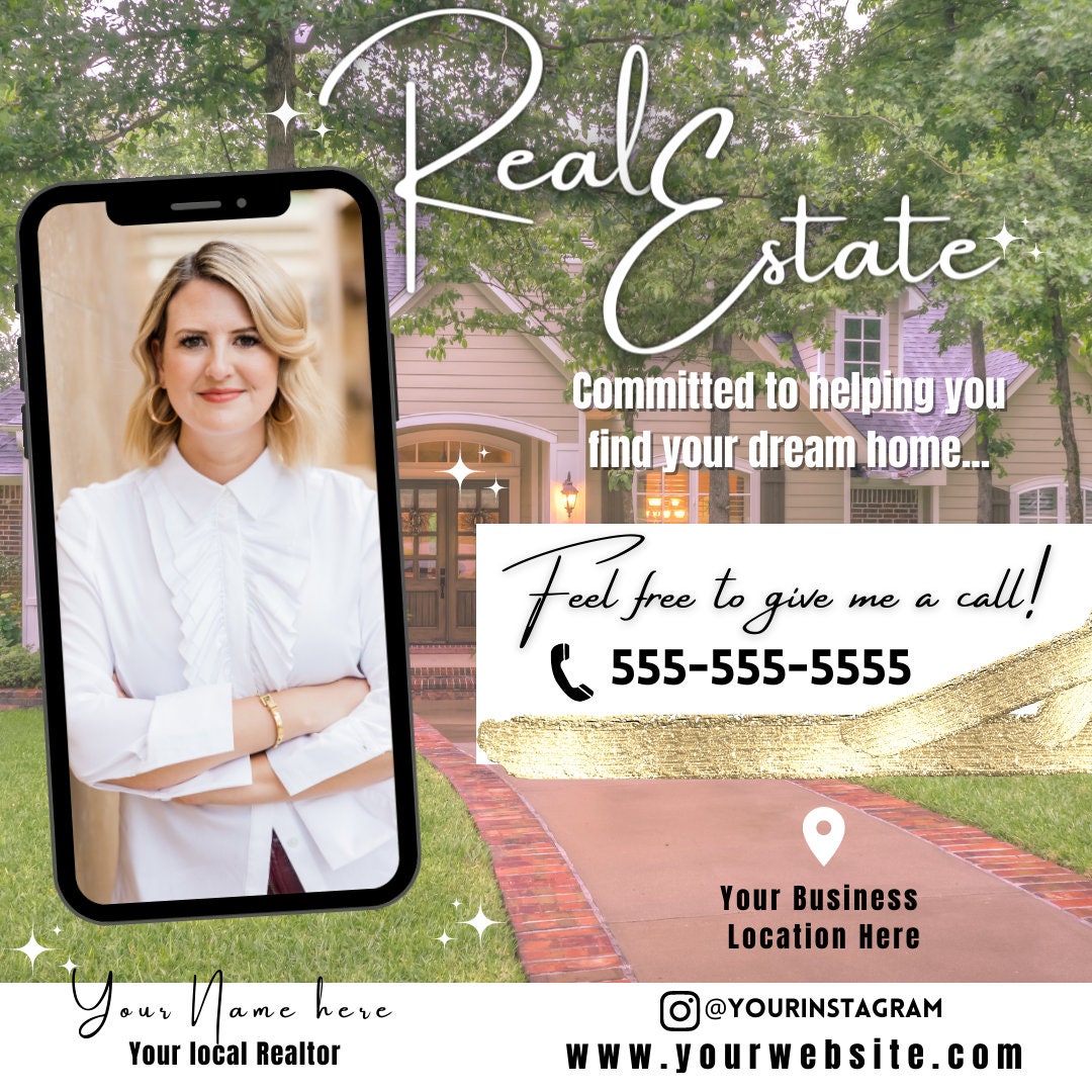 Custom Real Estate Agent Flyer Design, Custom Instagram Flyer ...