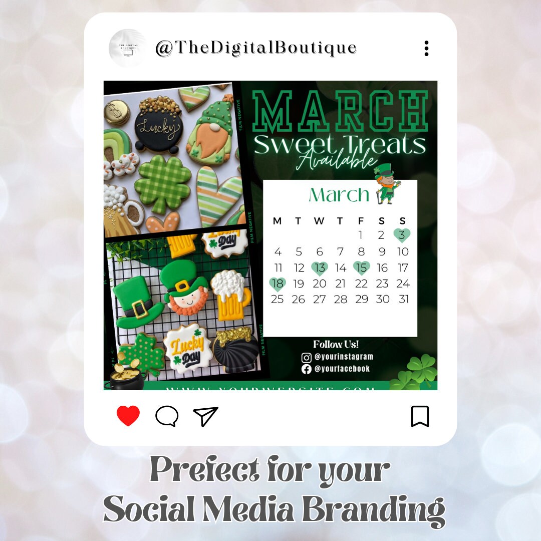 March Sweets and Treats Flyer Template, DIY Baking Dessert Flyer, St ...