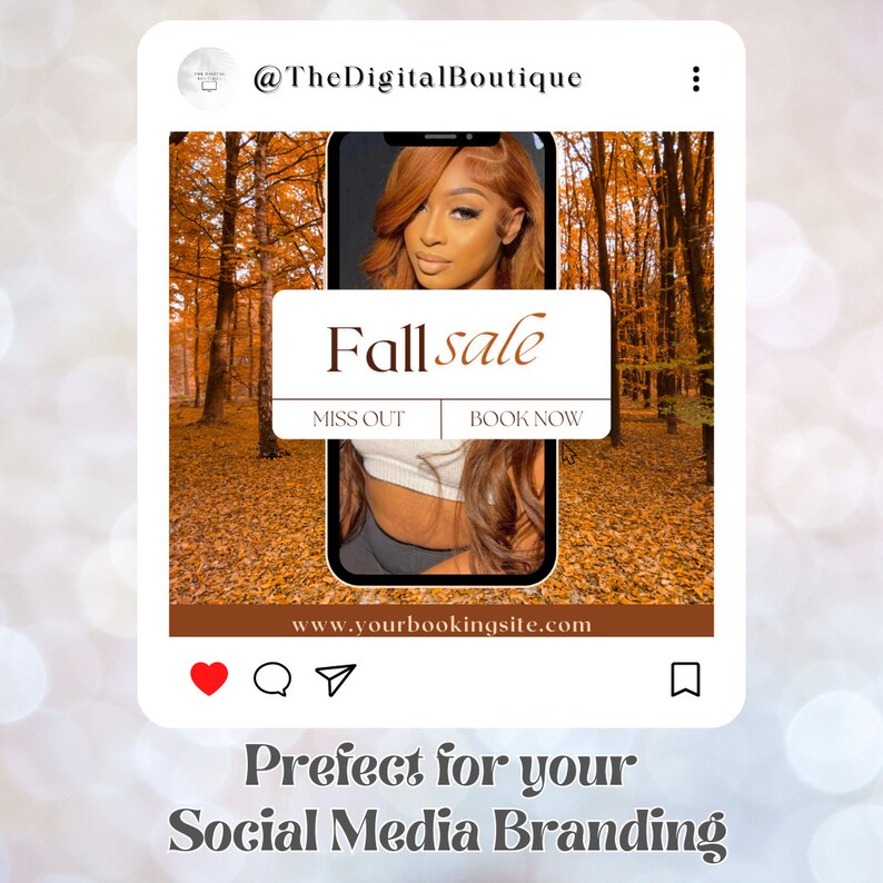 Fall Season Hair Flyer, DIY Instagram Template Design, Hair Flyer, Book ...