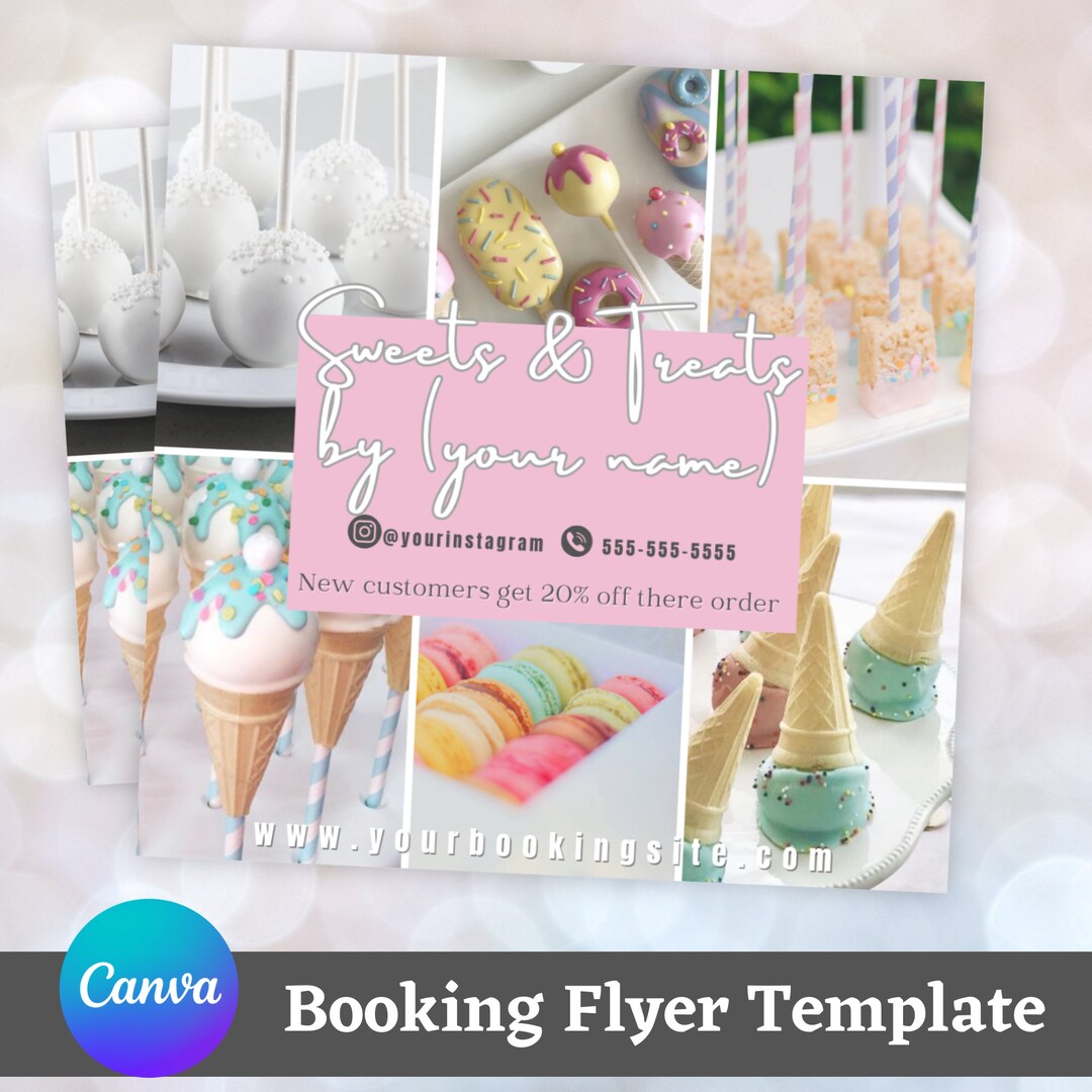 BAKING Dessert Digital Flyer Template Sweet Treats Flyer - Etsy