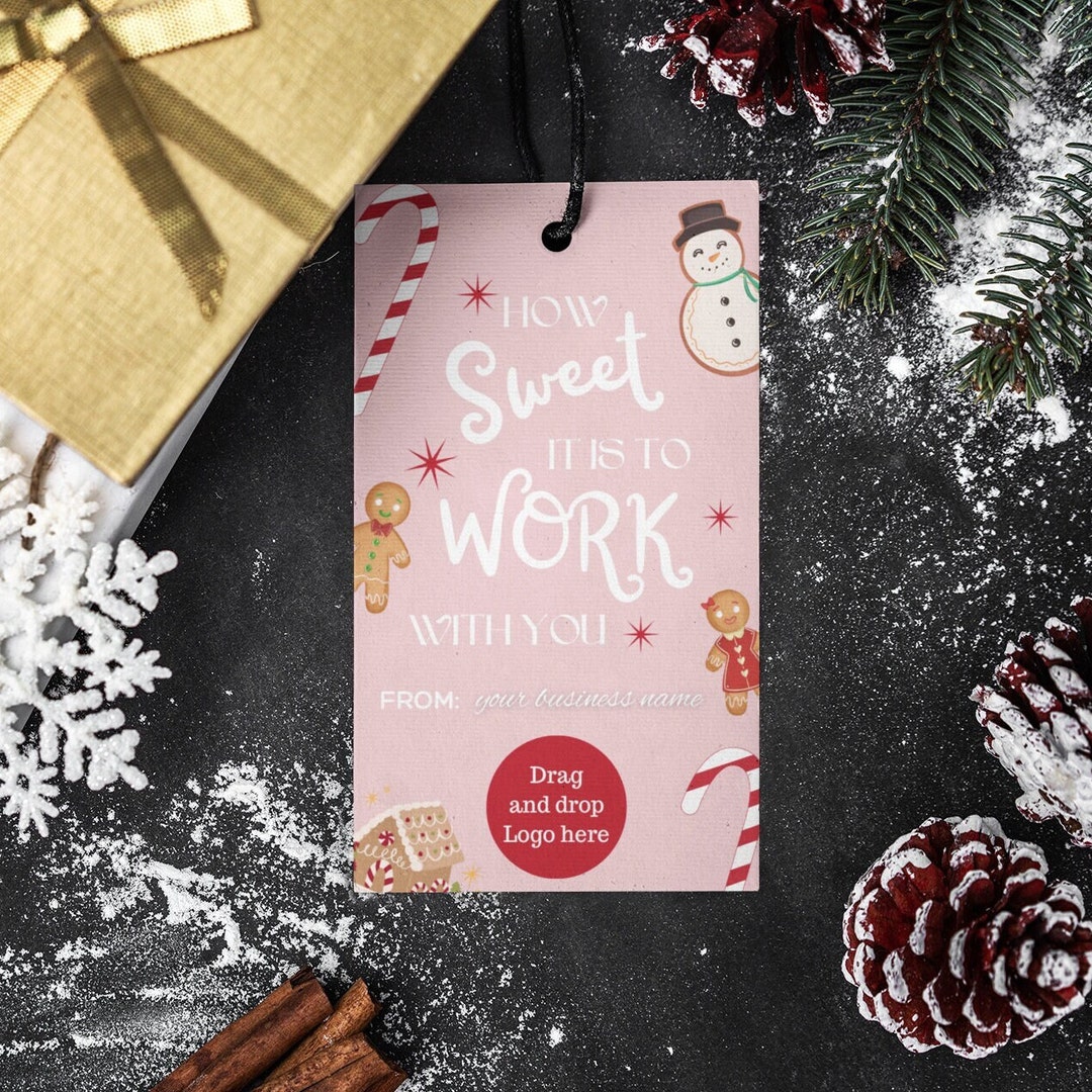 Editable Christmas Cookie Tag, Bakery Christmas Tag, How Sweet It is to ...