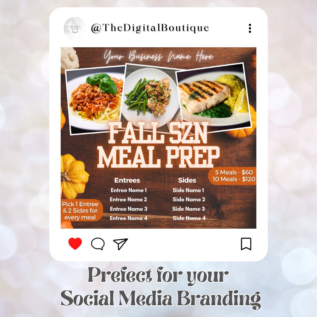 Meal Prep Flyer Template, Editable Flyer Template, Meal Plan Flyer ...