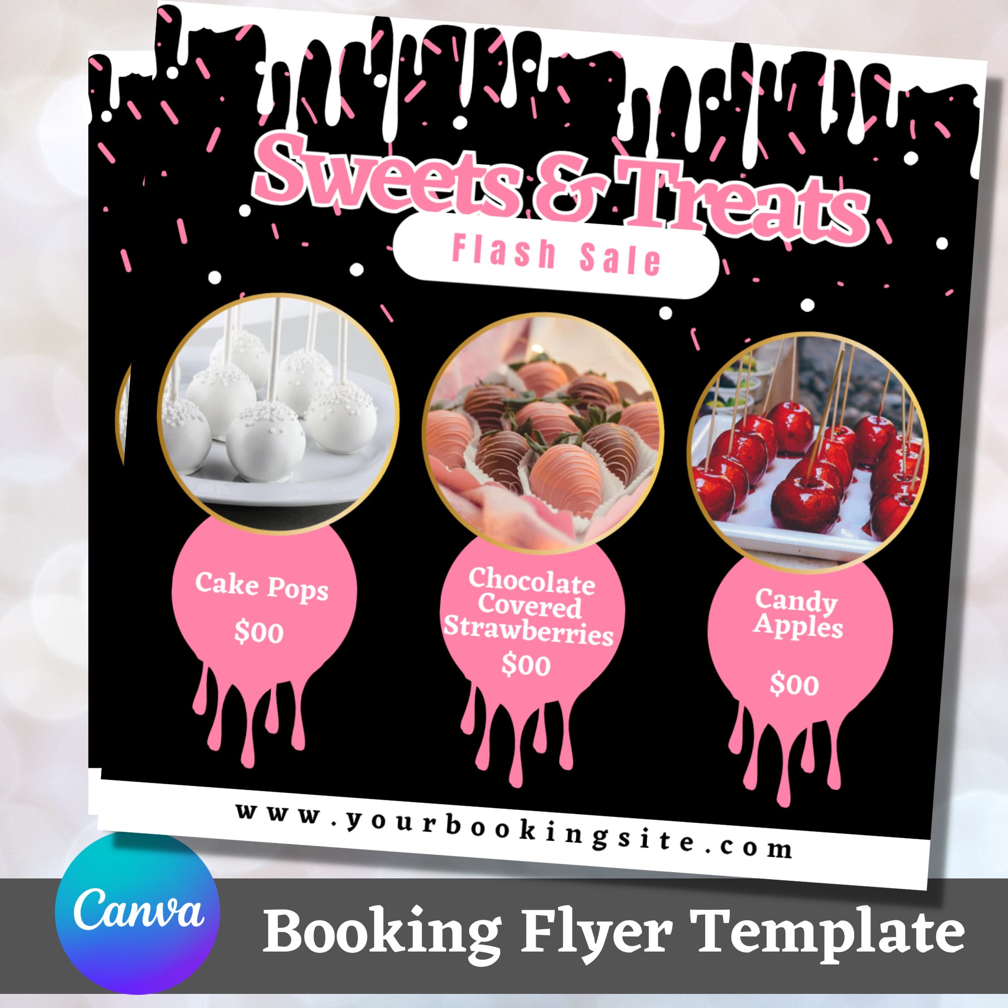 DIY Sweets and Treats DIY Canva Flyer Template, Baking Dessert Flyer ...