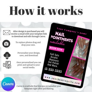 Editable Nail Tech Flyer Template for Social Media - Etsy
