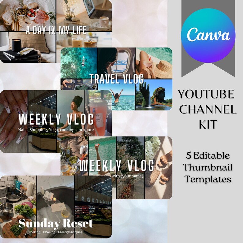 Youtube Channel Branding Templates, Youtube Thumbnails, Content Creator ...