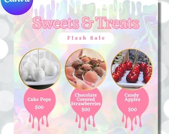 DIY Sweets and Treats Sale Flyer, Baking Dessert Flyer, Baking Sale ...