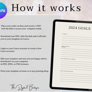 2024 Goal Planner Template, 2024 Goal Tracker, That Girl Printable ...