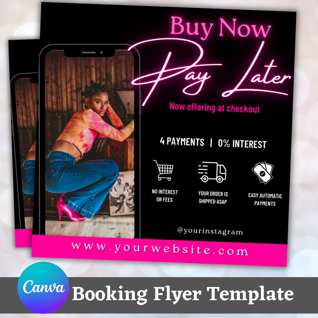 Shop Today Pay Later Flyer Template, Afterpay Flyer, Buy Today Pay ...