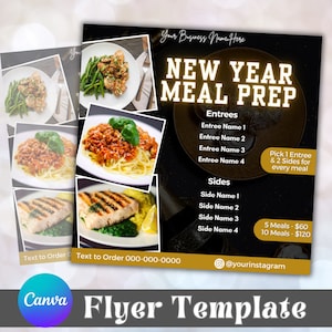 New Year Meal Prep Flyer, Instagram Flyer, Chef Instagram Flyer, 2024 ...