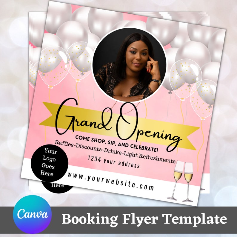 Grand Opening DIY Flyer Canva Template, Celebration Flyer, Launch Event ...