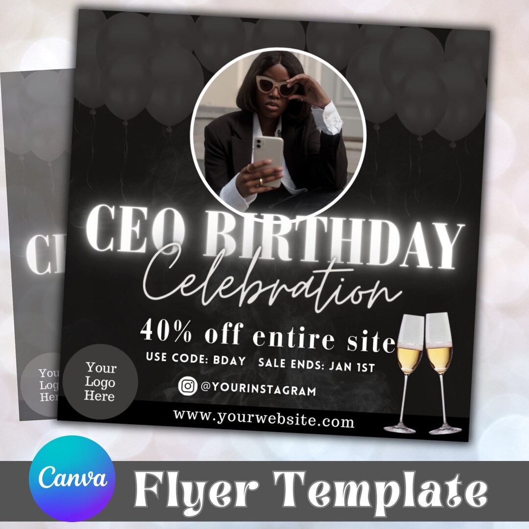 CEO Birthday Flyer Template, CEO Birthday Flyer, Birthday Sale Flyer ...