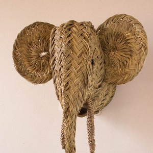 Wicker Elephant Head - Etsy