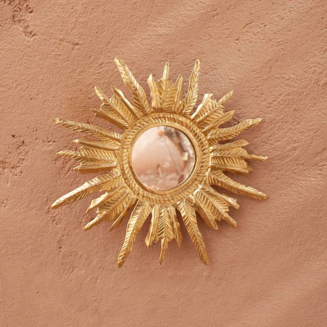 Golden Sunburst Mirror - Etsy