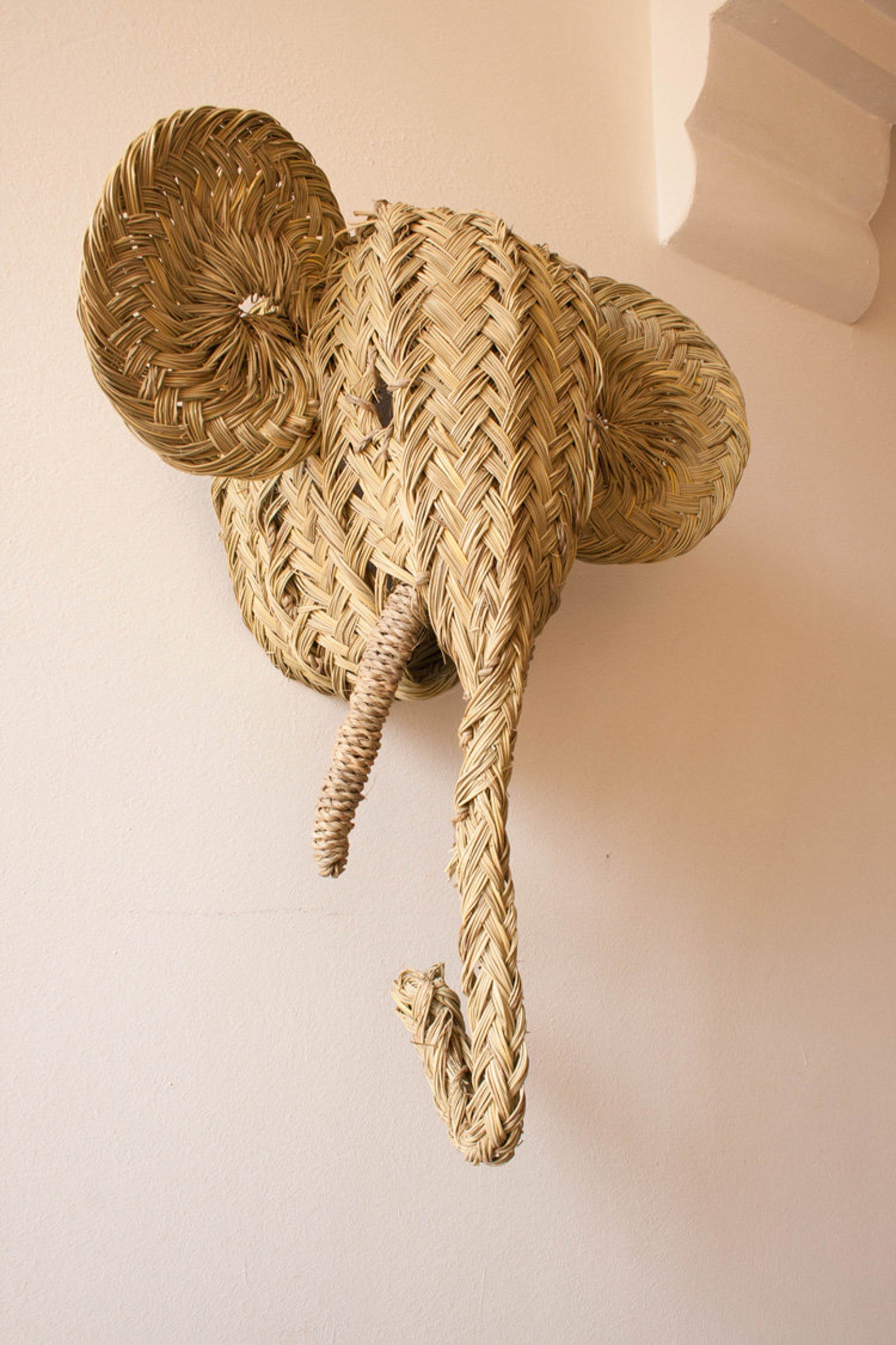Wicker Elephant Head - Etsy