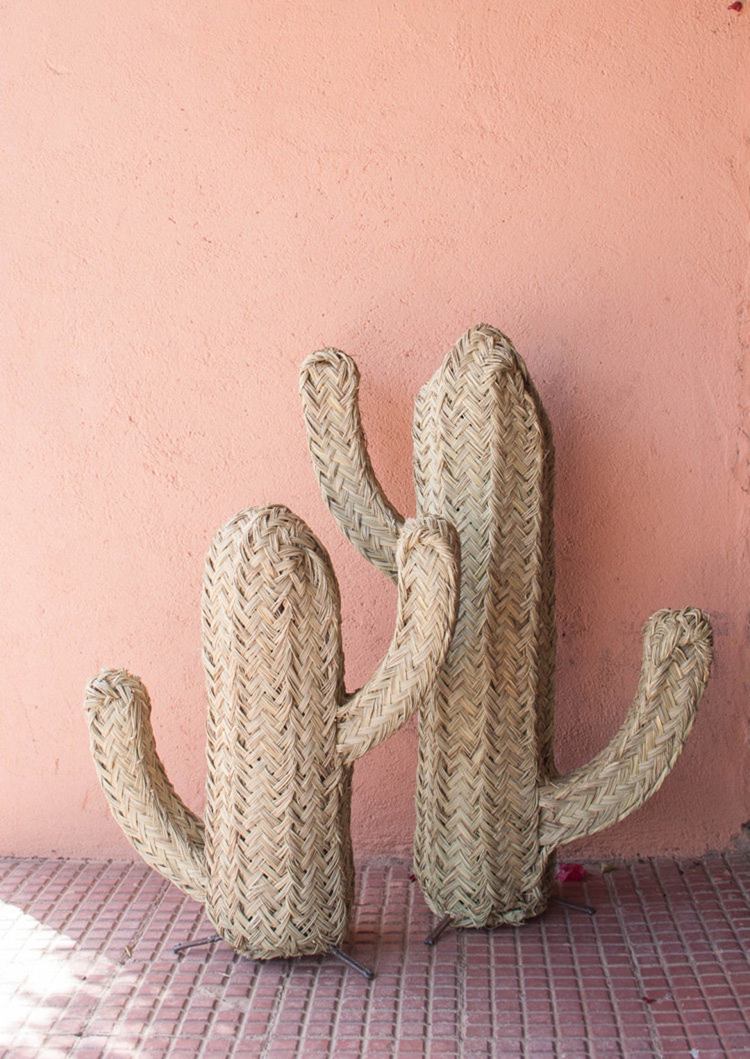 Handwoven Rattan Desert Cactus Sculpture - Etsy UK