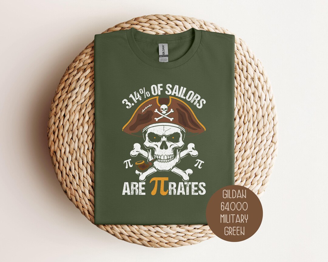 3.14 of Sailors Are Pirates Happy Pi Day Shirt, Funny Math Nerd T Shirt ...