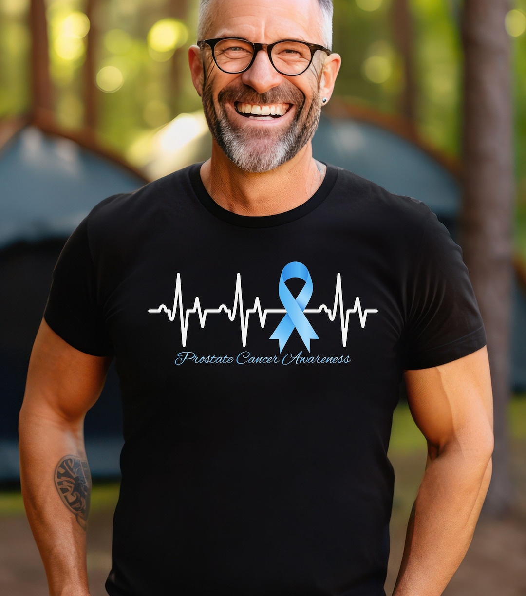 Prostate Cancer Blue Ribbon Awareness Shirt, Cancer Patient Gift ...
