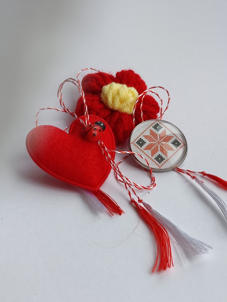 Mărțișor Traditional Romanesc. Mărțișor Brooch. Glass Cabochon Brooch ...