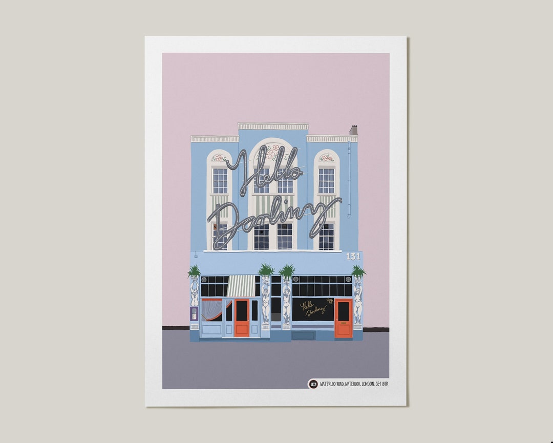 Hello Darling, Waterloo, London, Digital Print, London Art, Digital ...