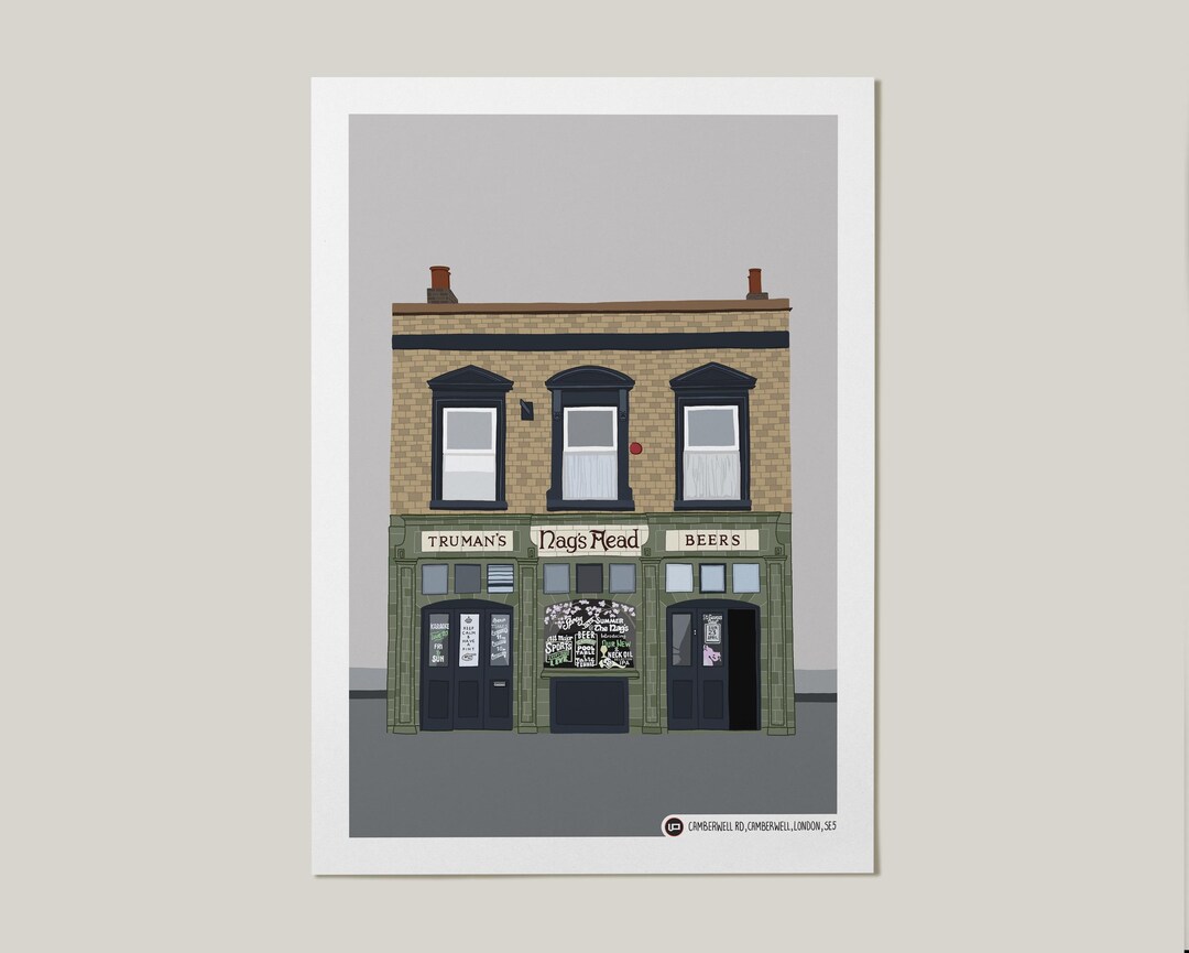 London Pub Print: Nag's Head, Camberwell - Victorian Illustration - Etsy