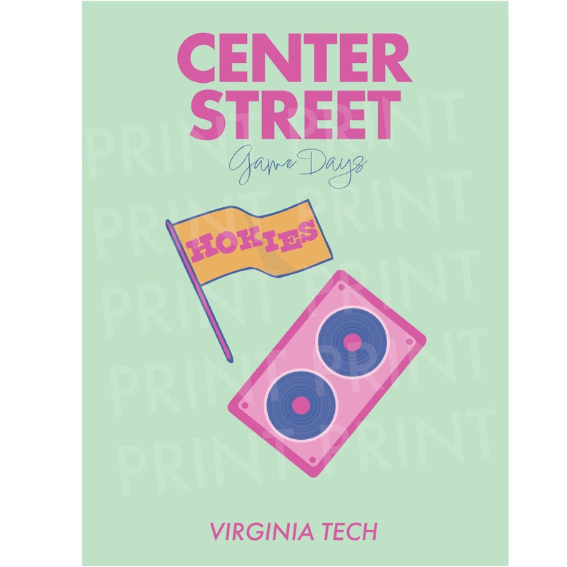 Virginia Tech Preppy Poster Prints 4x5, 8x10, 16x20 - Etsy