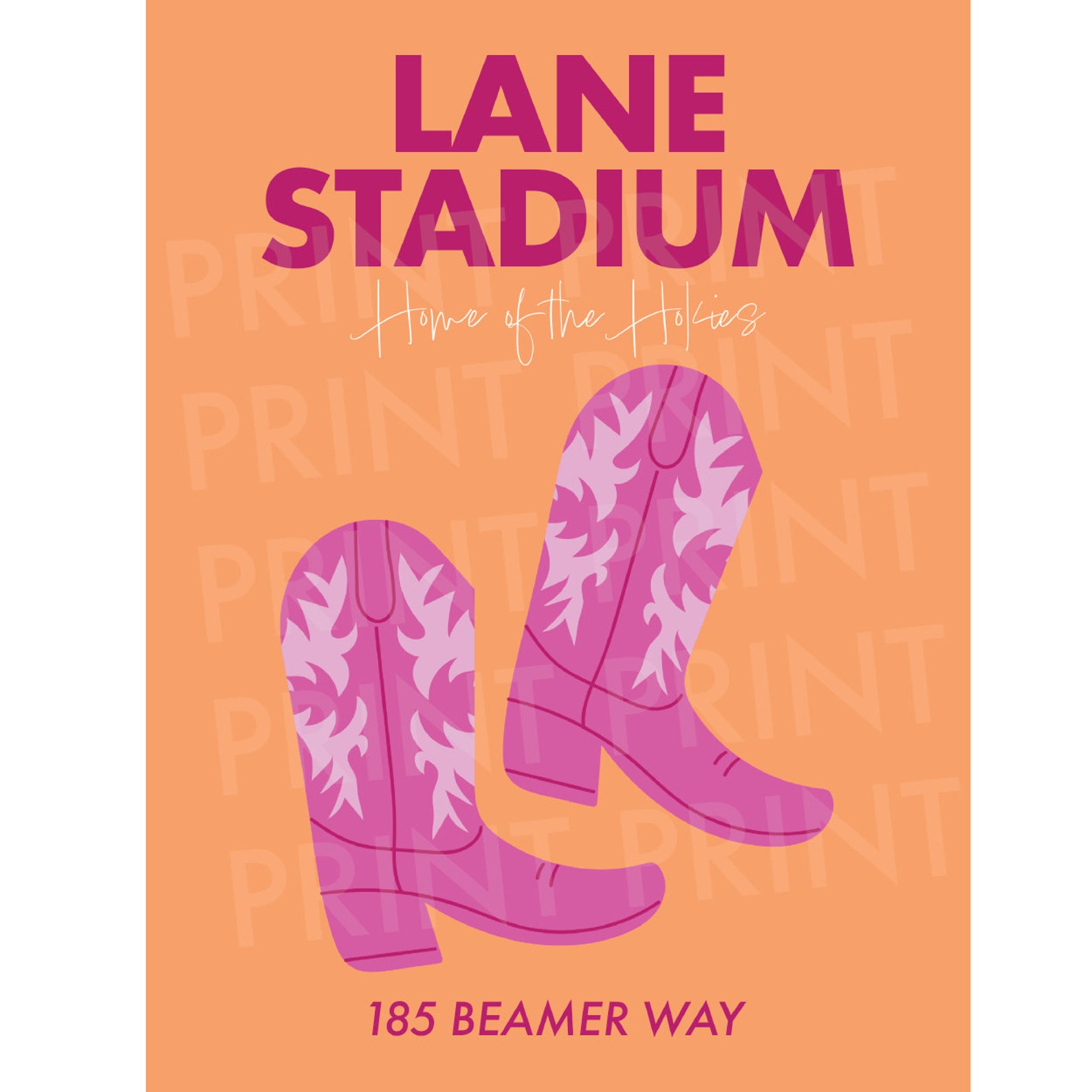 Virginia Tech Preppy Poster Prints 4x5, 8x10, 16x20 - Etsy