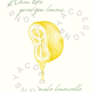 Italian Lemon Wall Art Set | Modern Kitchen Poster | Bar Cart Prints ...