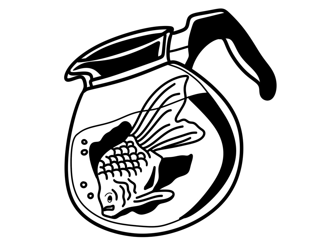 Adore You SVG Fish in A Coffee Pot - Etsy