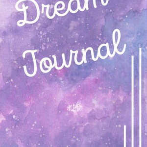 Printable Dream Journal | Dream Tracker and Reflection Journal | Sleep ...